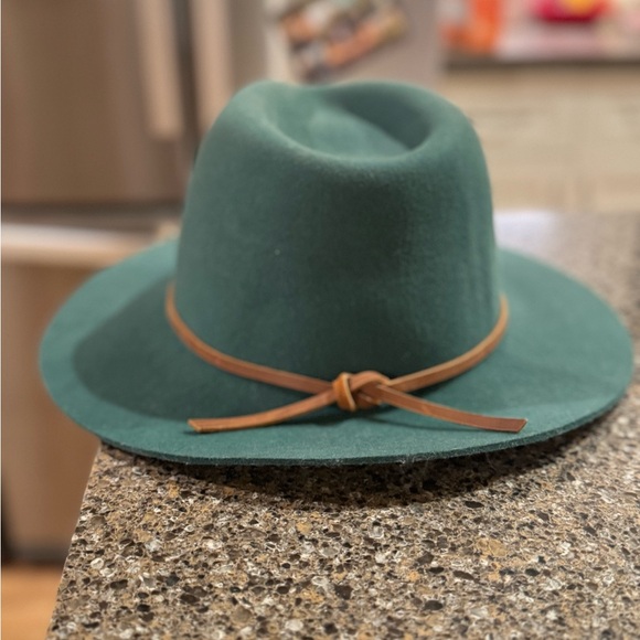 Brixton | Accessories | Brixton Green Fedora With Dark Brown Trim ...